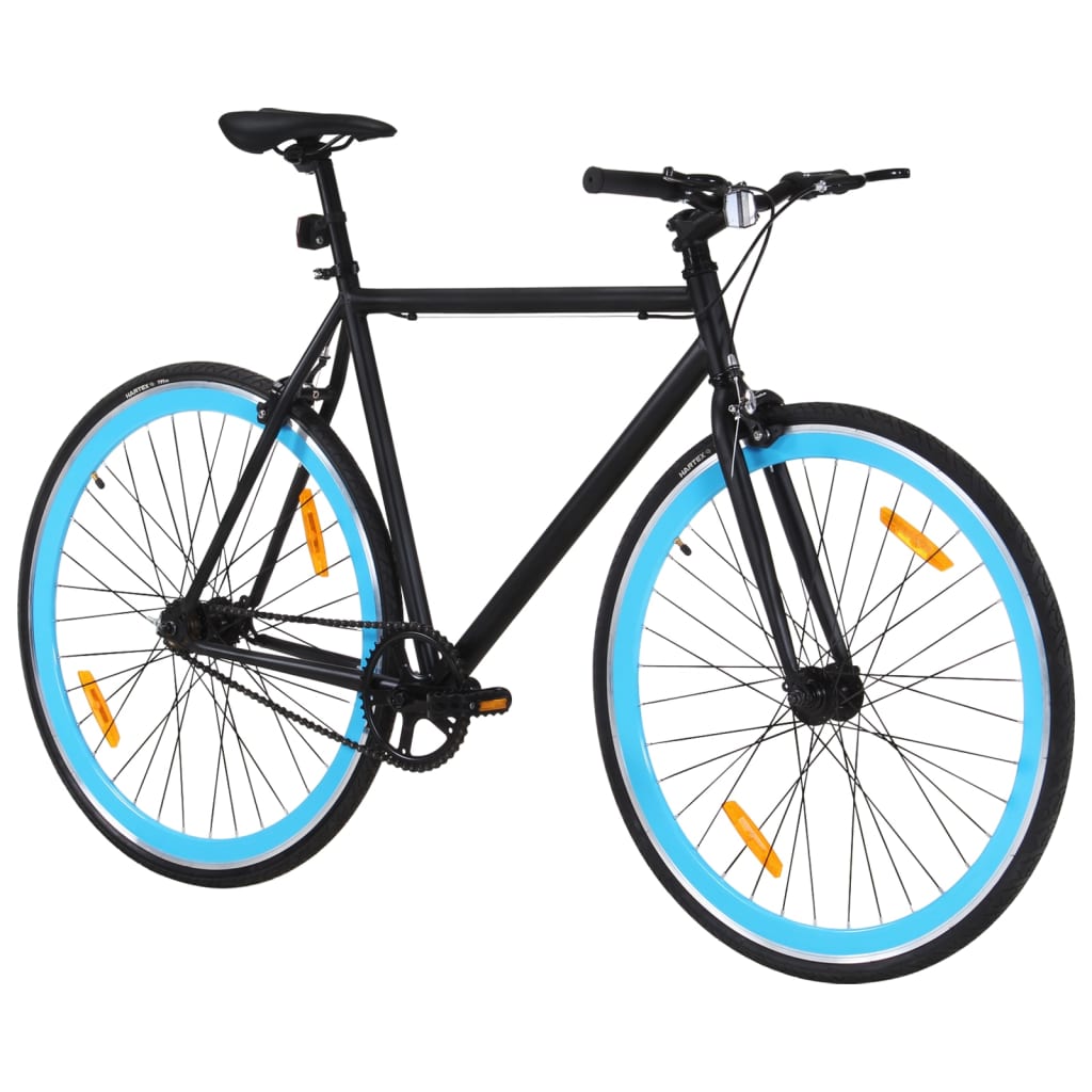 vidaXL Fiets met vaste versnelling 700 c 55 cm zwart en blauw kopen ...