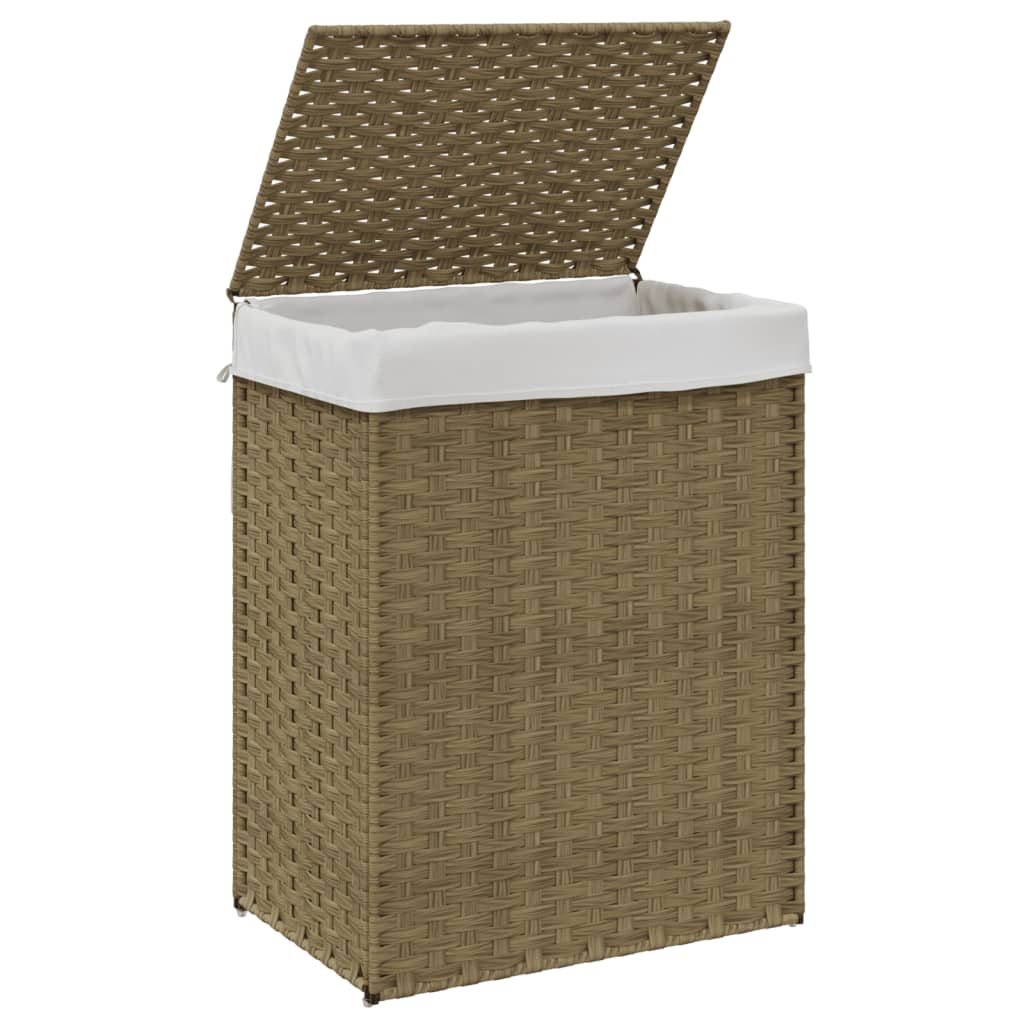 vidaXL Wasmand met deksel 46x33x60 cm poly rattan kopen? | vidaXL.nl