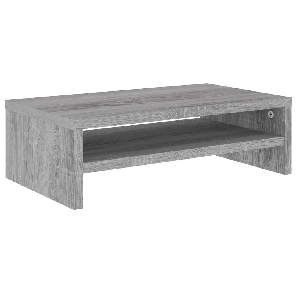 vidaXL Monitorstandaard 42x24x13 cm bewerkt hout grijs sonoma eiken ...