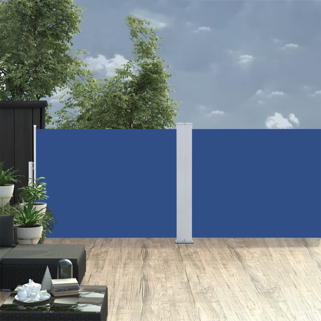 vidaXL Windscherm uittrekbaar 100x1000 cm blauw kopen? | vidaXL.nl