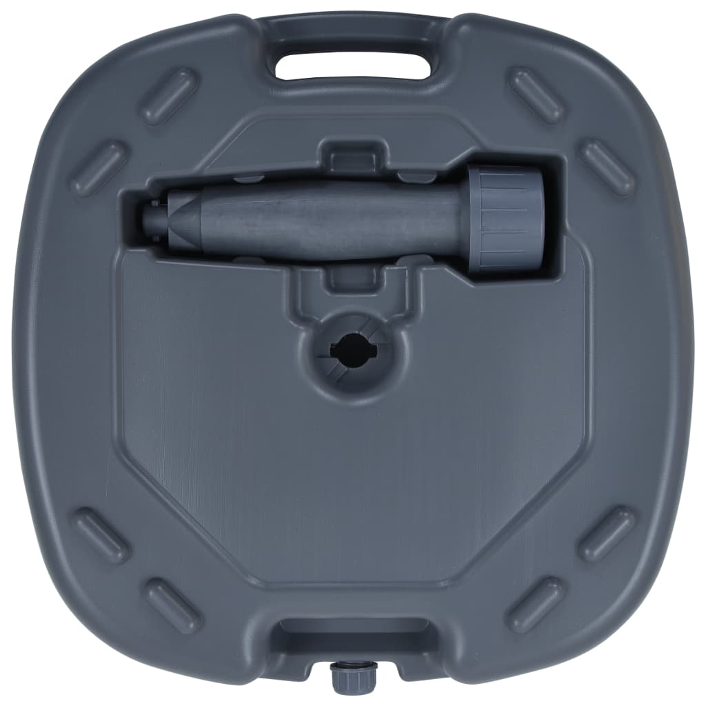 vidaXL Parasolvoet draagbaar gevuld met zand/water grijs kopen? | vidaXL.nl